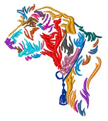 Colorful Irish Wolfhound Embroidery Design | EmbroideryDesigns.com