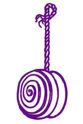 Yo Yo Outline Embroidery Design | EmbroideryDesigns.com