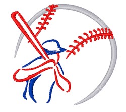 Baseball Batter Embroidery Design | EmbroideryDesigns.com