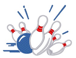 Bowling Strike Embroidery Design | EmbroideryDesigns.com
