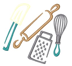Cooking Utensils Embroidery Design | EmbroideryDesigns.com