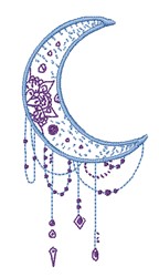 Crescent Moon Embroidery Design | EmbroideryDesigns.com