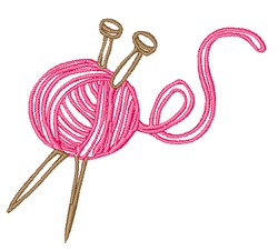 Knitting Outline Embroidery Design | EmbroideryDesigns.com
