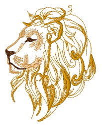 Lion Head Embroidery Design | EmbroideryDesigns.com