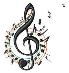 Treble Clef Embroidery Design | EmbroideryDesigns.com