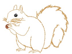 Squirrel Outline Embroidery Design | EmbroideryDesigns.com