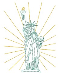 Statue Of Liberty Embroidery Design | EmbroideryDesigns.com