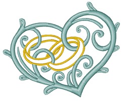 Wedding Rings Embroidery Design | EmbroideryDesigns.com