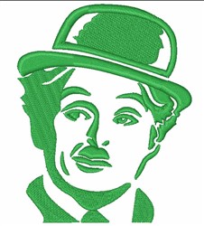 Charlie Chaplin Outline Embroidery Design | EmbroideryDesigns.com