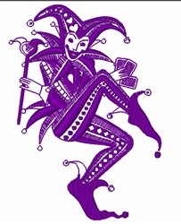 Court Jester Outline Embroidery Design | EmbroideryDesigns.com