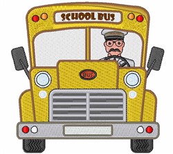 School Bus & Driver Embroidery Design | EmbroideryDesigns.com