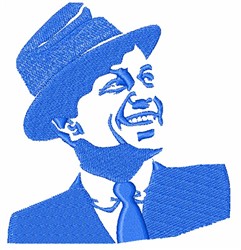 Realistic Frank Sinatra Embroidery Design | EmbroideryDesigns.com