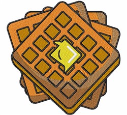 Stack Of Waffles Embroidery Design | EmbroideryDesigns.com
