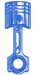 Realistic Piston Embroidery Design | EmbroideryDesigns.com