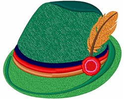 German Tyrolean Hat Embroidery Design | EmbroideryDesigns.com