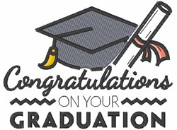 Congratulations On Your Granduation Embroidery Design ...