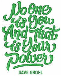 That Is Your Power Embroidery Design | EmbroideryDesigns.com