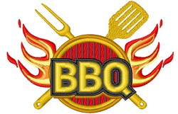 BBQ Embroidery Design | EmbroideryDesigns.com