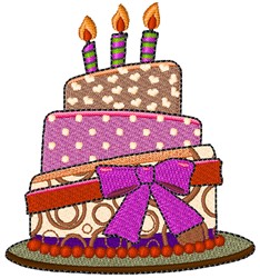 Birthday Cake Embroidery Design | EmbroideryDesigns.com