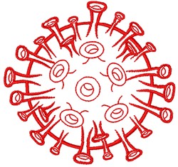 Corona Virus Embroidery Design | EmbroideryDesigns.com
