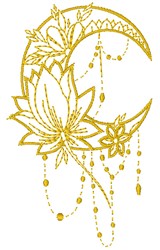 Crescent Moon Embroidery Design | EmbroideryDesigns.com