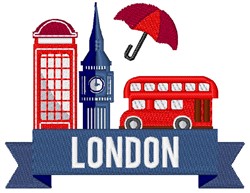 London Scene Embroidery Design | EmbroideryDesigns.com