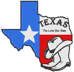 Lone Star State Embroidery Design | EmbroideryDesigns.com