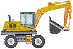 Backhoe Embroidery Design | EmbroideryDesigns.com