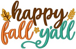 Happy Fall YAll Embroidery Design | EmbroideryDesigns.com