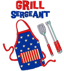 Patriotic Grill Sergeant Embroidery Design | EmbroideryDesigns.com