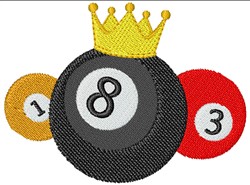 Billiards Balls Embroidery Design | EmbroideryDesigns.com