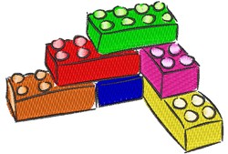 Colorful Building Blocks Embroidery Design | EmbroideryDesigns.com
