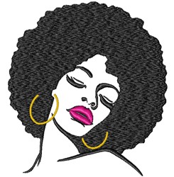 Black Woman Embroidery Design | EmbroideryDesigns.com
