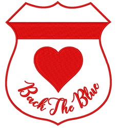 Back The Blue Embroidery Design | EmbroideryDesigns.com