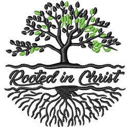 Rooted In Christ Embroidery Design | EmbroideryDesigns.com