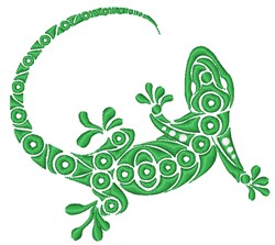 Decorative Lizard Embroidery Design | EmbroideryDesigns.com