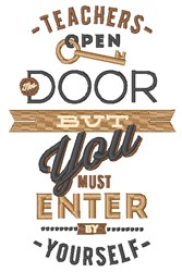 Teachers Open Doors Embroidery Design | EmbroideryDesigns.com