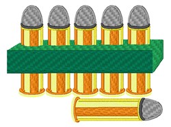 Pistol Ammunition Embroidery Design | EmbroideryDesigns.com