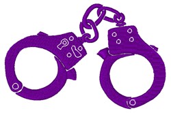 Purple Handcuffs Embroidery Design | EmbroideryDesigns.com