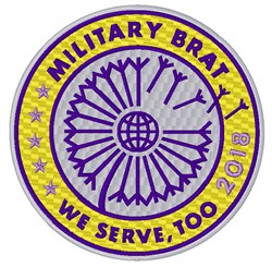 Military Brat Patch Embroidery Design | EmbroideryDesigns.com