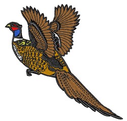 Realistic Pheasant Embroidery Design | EmbroideryDesigns.com