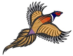 Flying Pheasant Embroidery Design | EmbroideryDesigns.com