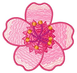 Pink Flower Embroidery Design | EmbroideryDesigns.com