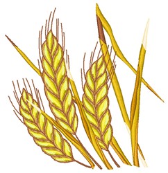 Realistic Wheat Embroidery Design | EmbroideryDesigns.com