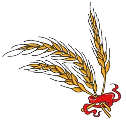 Decorative Wheat Embroidery Design | EmbroideryDesigns.com