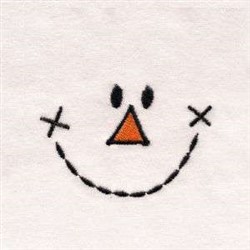 Snowman Face Embroidery Design | EmbroideryDesigns.com