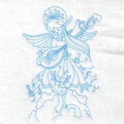 Mandolin Angel Embroidery Design | EmbroideryDesigns.com
