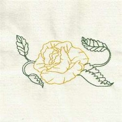 Yellow Rose Embroidery Design | EmbroideryDesigns.com