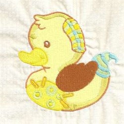 Patchwork Rubber Duck Embroidery Design | EmbroideryDesigns.com