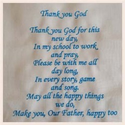 Thank You God Embroidery Design | EmbroideryDesigns.com